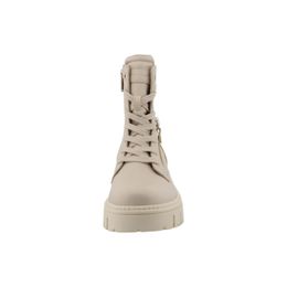 Stiefel Tom Tailor "Tom Tailor Tall Boots", Damen, Gr. 38, beige, Polyurethan, unifarben, Schuhe Stiefel