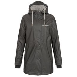 Regenjacke DEPROC Active "Friesennerz ELLESMERE WOMEN", Damen, Gr. 36/38 (M), grau (anthrazit), Web, 100% Polyester, figurumspielend h&uuml;ftbedeckend, gerader Abschluss mit Druckknopf, Jacken Regenjacke, auch in Gro&szlig;en Gr&ouml;&szlig;en erh&auml;ltlich