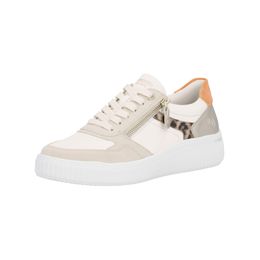 Sneaker Remonte "Remonte Sneaker Leder/Synthetik", Damen, Gr. 37, wei&szlig;, beige, Leder, Synthetik, Schuhe Sneaker