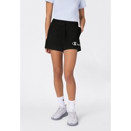 Shorts Champion "BASICS Shorts Large Logo", Damen, Gr. XL, N-Gr, nbk, Obermaterial: 95% Baumwolle, 5% Elasthan, Hosen Shorts