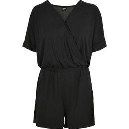 Urban Classics Damen Jumpsuit "Urban Classics Damen Ladies Short Modal Jumpsuit"schwarz, Gr. XS, unifarben, 77% Modal, 23% Polyester, Overalls