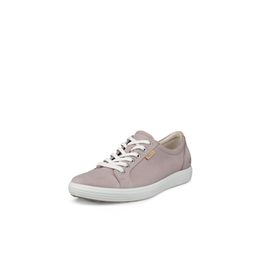 Sneaker Ecco "SOFT 7 W", Damen, Gr. 37, altrosa, Nubukleder, unifarben, Schuhe Sneaker, Halbschuh, Freizeitsneaker, Schn&uuml;rschuh in schmaler Form