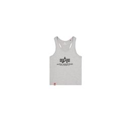 Muscleshirt Alpha Industries "Basic Tank BL BB", Herren, Gr. M, grau (grau heather), Obermaterial: 100% Baumwolle, Shirts
