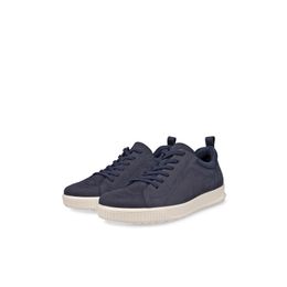 Sneaker Ecco "BYWAY", Herren, Gr. 40, dunkelblau, Nubukleder, Schuhe Sneaker, Schn&uuml;rschuh, Halbschuh, Freizeitschuh mit griffiger Laufsohle