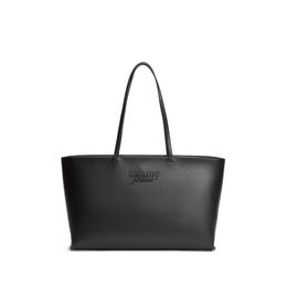 Tragetasche Tommy Jeans "TJW MUST TOTE", Damen, Gr. B/H/T: 48cm x 25,5cm x 13cm, schwarz, Lederimitat, Taschen Tragetasche, Damen Shopper, Handtasche mit h&uuml;bschem Logoschriftzug