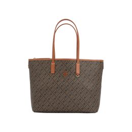 Tragetasche Tommy Hilfiger "TH MONOPLAY TOTE LE", Damen, Gr. B/H/T: 43cm x 27cm x 14cm, schwarz, Leder, Lederimitat, Taschen Tragetasche, Damen Schultertasche, Henkeltasche, Shopper mit Allover-Print