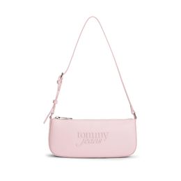 Schultertasche Tommy Jeans "TJW MUST SHOULDER BAG", Damen, Gr. B/H/T: 23,5cm x 10,5cm x 5cm, ros&eacute;, Lederimitat, Taschen Schultertasche, Damen Handtasche, Tragetasche mit Logoschriftzug