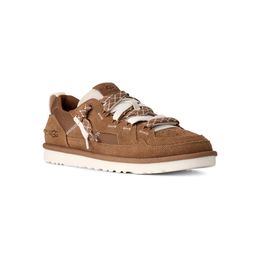UGG Australia Sneaker UGG "MINIMEL", Herren, Gr. 12 (45), chestnut, Polyester, Veloursleder, unifarben, Schuhe Sneaker, Low Profile Schn&uuml;rschuh mit Anziehlasche