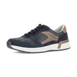 Sneaker Pius Gabor, Herren, Gr. 9 (43), dunkelblau, beige, Lederimitat, Veloursleder, Basic, Schuhe Sneaker, Freizeitschuh, Komfortschuh, Schn&uuml;rschuh mit Logopr&auml;gung, G-Weite