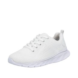 Sneaker Rieker, Damen, Gr. 40, wei&szlig;, Textil, Schuhe Sneaker, mit leichter Laufsohle, Freizeitschuh, Halbschuh, Schn&uuml;rschuh