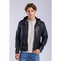 Lederimitatjacke Freaky Nation "T-XO-M-052-L", Herren, Gr. M(46), schwarz, Oberstoff: 100% Polyester. Futter: 100% Polyester, normal, Jacken