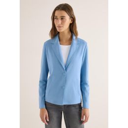Jackenblazer Cecil, Damen, Gr. XL (44), cloud blau, Jersey, 66% Viskose, 30% Polyester, 4% Elasthan, unifarben, regular fit normal, V-Ausschnitt, B&uuml;ndchen, Blazer, im Basic-Style