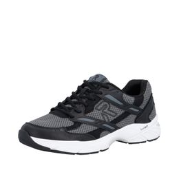 Sneaker RIEKER SPORT, Herren, Gr. 44, schwarz, grau, Lederimitat, Textil, Schuhe Sneaker, Freizeitsneaker, Halbschuh, Ugly-Schn&uuml;rer in bequemer Form