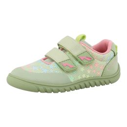 Barfu&szlig;schuh Lurchi "Benny Barefoot 2", M&auml;dchen, Gr. 30, hellgr&uuml;n, rosa, Lederimitat, Textil, mehrfarbig, Schuhe Barfu&szlig;schuh, Outdoorschuh mit Klett, Gr&ouml;&szlig;enschablone zum Download