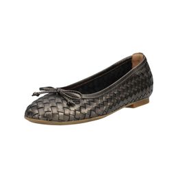 Ballerina Gabor "Gabor Ballerinas Glattleder", Damen, Gr. 38, bronze, Glattleder, Schuhe Ballerina
