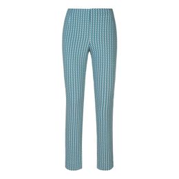 Madeleine Mode Stretch-Hose MADELEINE "Hose Schlanke Jacquard-Hose zum Schl&uuml;pfen", Damen, Gr. 42, N + K Gr, wei&szlig; (wei&szlig;, lagune), Obermaterial: 73% Baumwolle CO. 23% Polyamid PA. 4% Elasthan EL., Modern, Hosen
