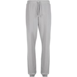Stoffhose Urban Classics "Urban Classics Light Terry Basic Sweatpants", Damen, Gr. L, US-Gr&ouml;&szlig;en, lightasphalt, 95% Baumwolle, 5% Elasthan, unifarben, loose fit, Hosen Stoffhose