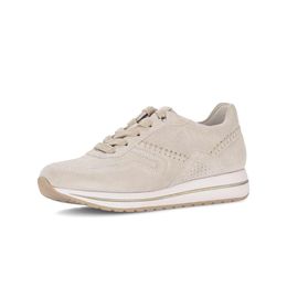 Sneaker Gabor "Sneaker low", Damen, Gr. 38,5, beige, Schuhe Sneaker