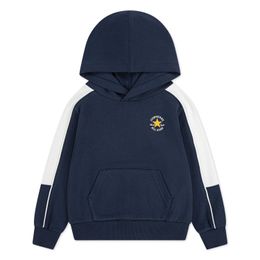 Kapuzensweatshirt Converse "PIPING & COLOR BLOCK PO", Jungen, Gr. 104, Converse navy, Obermaterial: 60% Baumwolle, 40% Polyester, Sweatshirts
