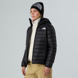 Daunenjacke The North Face "W CLASSIC DOWN HOODED JACKET", Damen, Gr. XL, schwarz (tnf schwarz), Obermaterial: 100% Nylon. Futter: 100% Polyester. F&uuml;llung: 100% Daunen, Jacken Daunenjacke, mit 700er-Daunenf&uuml;llung, sportlicher Stil, mit verstellbarer Kapuze