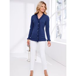 Classic Basics Damen Strickjackeroyalblau, Gr. 42, unifarben, 100% Polyacryl, Strickjacken