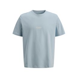 Jack & Jones PlusSize Rundhalsshirt "JJESOHO TEE SS CREW NECK NOOS PLS", Herren, Gr. 5XL, celestial blau, Jersey, Obermaterial: 100% Baumwolle, JACK & JONES PLUSSIZE, bedruckt, regular fit normal, Rundhals, Shirts Rundhalsshirt, Baumwolle, regular fit