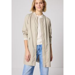 Blouson Street One, Damen, Gr. 34, powder beige, Stoff, Obermaterial: 100% Polyester; Futter: 100% Polyester, unifarben, comfort fit normal, Rundhals, B&uuml;ndchen, Jacken Blouson, mit 2-Wege Rei&szlig;verschluss