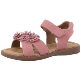 Lurchi M&auml;dchen Sandale "Loona", Gr. 31, rosa, Veloursleder, festlich, Schuhe, Klettschuh mit Bl&uuml;tenapplikation, Gr&ouml;&szlig;enschablone zum Download