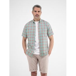Kurzarmhemd Lerros "Kariertes Halbarmhemd f&uuml;r Herren", Herren, Gr. S, Normalgr&ouml;&szlig;en, blau (coastal blau), 100% Baumwolle, Hemden