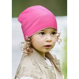 Beanie MaxiMo, M&auml;dchen, Gr. 55, pink, Baumwollmischung, M&uuml;tzen Beanie, UV-Schutz 50+ sch&uuml;tzt Kinder zuverl&auml;ssig vor Sonnenstrahlen