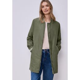 Blouson Street One, Damen, Gr. 34, schwarz vetiver gr&uuml;n, Stoff, Obermaterial: 100% Polyester. Futter: 100% Polyester, unifarben, comfort fit normal, Rundhals, B&uuml;ndchen, Jacken Blouson, mit 2-Wege Rei&szlig;verschluss