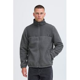 Pl&uuml;schjacke Blend "BHTort", Herren, Gr. 3XL, iron gate, 100% Polyester, normal normal, hoch geschlossener Ausschnitt, elastischer Bund, Jacken, Kuschelige Teddyjacke mit Taschen