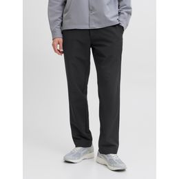 Jack & Jones Jogginghose JACK & JONES "JPSTKANE COMMUTE TRAVEL JOGGER BF SN", Herren, Gr. M, N-Gr, schwarz, Web, Obermaterial: 92% Polyester, 8% Elasthan, unifarben, relaxed fit kn&ouml;chellang, Hosen Jogginghose