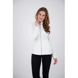 Fleecejacke DEPROC Active "DECORAH II WOMEN", Damen, Gr. 48 (XL), wei&szlig;, 100% Polyester, tailliert, gerader Abschluss, Jacken Fleecejacke, weiche Fleecejacke in traditioneller Optik