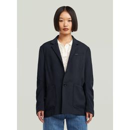G-Star Raw Jackenblazer G-STAR "3D Boyfriend Blazer", Damen, Gr. L, osaka blau, Obermaterial: 92% Viskose, 8% Polyester, Blazer