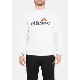 Sweatshirt Ellesse "CORVARO SWEATSHIRT", Herren, Gr. M, sanftes wei&szlig;, Obermaterial: 79% Polyester, 16% Viskose, 5% Elasthan, Sweatshirts Sweatshirt