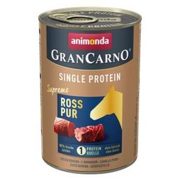animonda GranCarno Single Protein Supreme Nassfutter Hund Adult, Ross pur 12x400 g