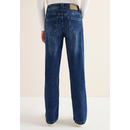 Loose-fit-Jeans Cecil, Damen, Gr. 27, L&auml;nge 32, mid blau wash, Jeans, 83% Baumwolle, 15% Polyester, 2% Elasthan, unifarben, lang, Jeans, mit dekorativen Nieten