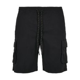Stoffhose Urban Classics "Urban Classics Herren Drawstring Cargo Shorts", Herren, Gr. S, US-Gr&ouml;&szlig;en, schwarz, 98% Baumwolle, 2% Elasthan, unifarben, normal, Hosen Stoffhose
