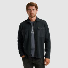 PME-Legend Langarmhemd PME LEGEND, Herren, Gr. XL, N-Gr, carbon, Web, Obermaterial: 100% Baumwolle, unifarben, regular fit h&uuml;ftbedeckend, Rundhals, Hemden, mit Druckkn&ouml;pfen und Brusttaschen