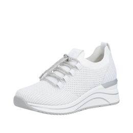 Slip-On Sneaker Remonte, Damen, Gr. 42, wei&szlig;, silberfarben, Lederimitat, Textil, Glitzer, Schuhe, Schlupfschuh, Slipper, Halbschuh mit Lite&acute;n Soft-Ausstattung