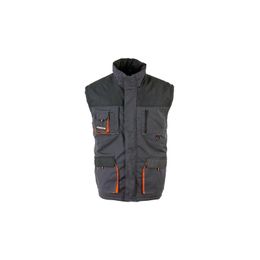 Fleeceweste Terratrend Job "Bekleidung 4300-6310 TTJ-Winter-Weste", Herren, Gr. 4XL, grau (grau, orange), Obermaterial: 80% Polyester PES. 20% Baumwolle CO., Westen Fleeceweste