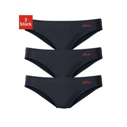 Bikinislip s.Oliver, Damen, Gr. 32/34 (S), schwarz, Jersey, Obermaterial: 90% Baumwolle, 10% Elasthan (LYCRA), unifarben, k&ouml;rpernah, Unterhosen, aus elastischer Baumwoll-Qualit&auml;t