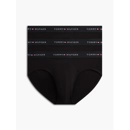 Slip "3P BRIEF DTM", Herren, Gr. L (52), 3 Stk., schwarz, schwarz, schwarz, Jersey, Obermaterial: 95% Baumwolle, 5% Elasthan, Tommy Hilfiger Underwear, k&ouml;rpernah, Unterhosen Slip, mit Logo-Elastikbund