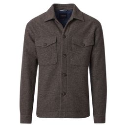 Langarmhemd Venti "Venti Hemdjacke uni", Herren, Gr. 48, Normalgr&ouml;&szlig;en, braun, 95% Polyester, 5% Wolle, unifarben, Hemden