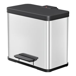 Hailo &Ouml;ko duo Plus L, Tret-M&uuml;lltrenner, 17 + 9 ltr, Edelstahl (6302000)