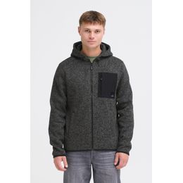 Cardigan Blend "BHMelfex", Herren, Gr. 3XL, iron gate, Fleece, 100% Polyester, meliert, normal normal, ohne Ausschnitt, elastischer Bund, Strickjacken, Gem&uuml;tliche Fleecejacke mit Taschen und Kapuze