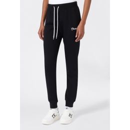 Jogginghose Champion "Graphic Rib Cuff Pants", Damen, Gr. M, N-Gr, nbk, Obermaterial: 55% Baumwolle, 45% Polyester, Hosen Jogginghose, sportlicher Stil, f&uuml;r Sport und Freizeit, f&uuml;r Erwachsene