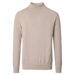 Rollkragenpullover Venti "Venti Rollkragenpullover uni", Herren, Gr. M, beige, 70% Baumwolle, 25% Wolle, 5% Kaschmir, Pullover Rollkragenpullover