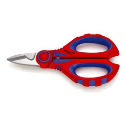 Knipex 95 05 10 SB Elektrikerschere mit Drahtschneider und Abisolierkerbe schwarz atramentiert L160mm)